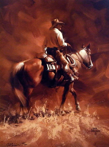 Jack Sorenson Print-Signed and Numbered:"By Hisself" - Jack Sorenson