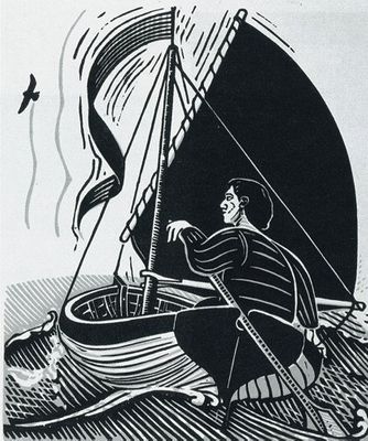 James Dodds Hand Signed and Numbered Limited Edition Block Print: "Sail ...