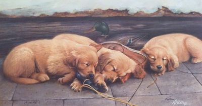 James Killen Artist Proof:"Golden Dream Golden Retriever" - James Killen