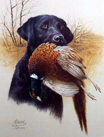James Killen Print-Signed and Numbered:"In The Field- Black Lab ...