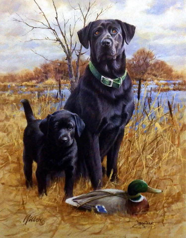 James Killen Print-Signed:"Like Father, Like Son" - James Killen
