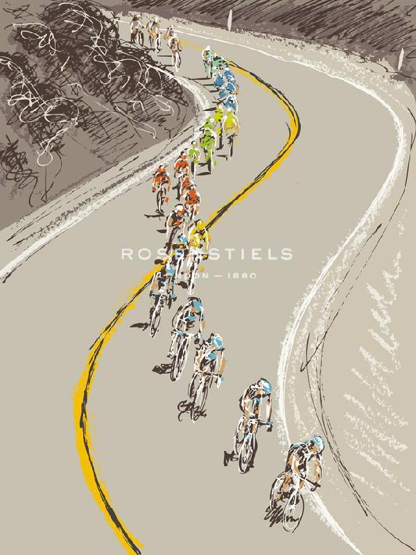 James Lord 30 x 40 in. Open Giclee Canvas:"Peloton 11" - James Lord