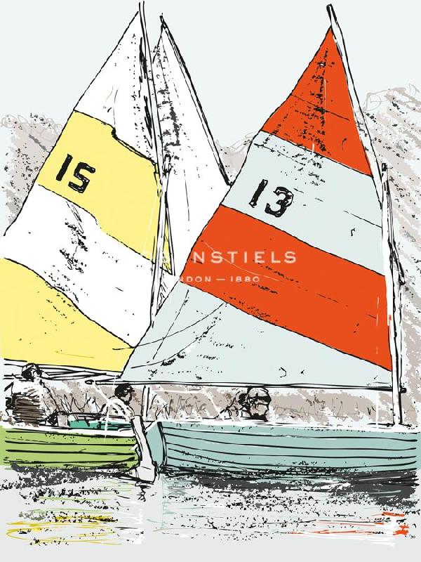 James Lord 30 x 40 in. Open Giclee Canvas:"Scow Sails" - James Lord