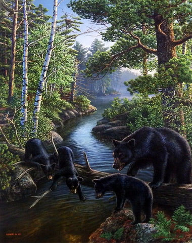 James Meger Print-Signed and Numbered:"Bear Pause" - James Meger