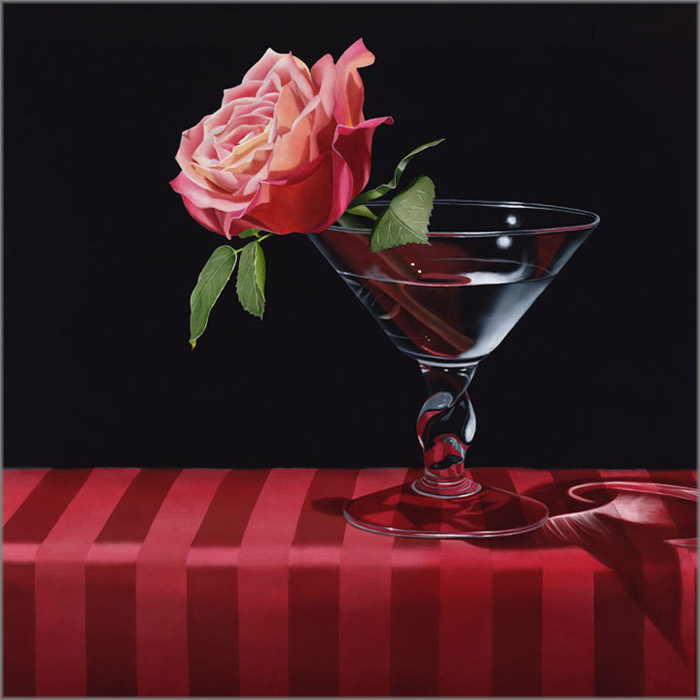 Jane Jones Hand Signed Canvas Giclee: "Crimson Evening" - Jane Jones