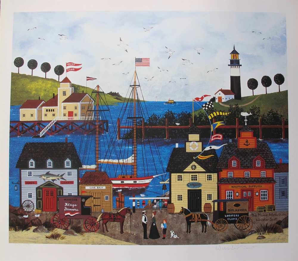 Jane Wooster Scott Hand Signed Limited Edition Lithograph:"The Maine ...