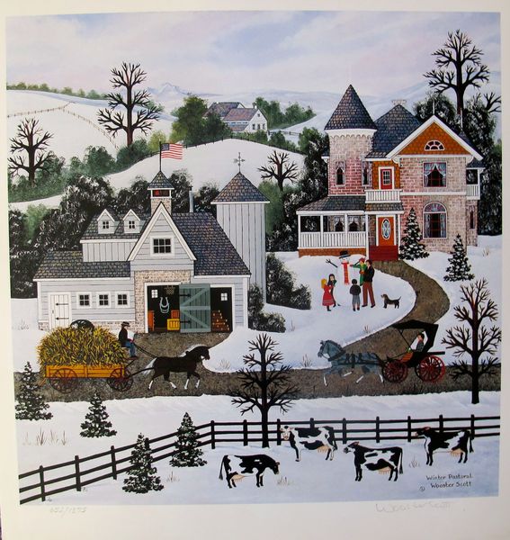 Jane Wooster Scott Hand Signed Limited Edition Lithograph:"Winter ...