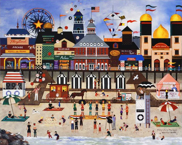 Jane Wooster Scott Limited Edition Lithograph on Paper: "Footprints in ...