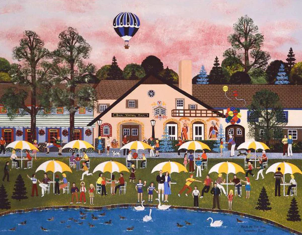 Jane Wooster Scott Limited Edition Lithograph on Paper: "Pond at the ...