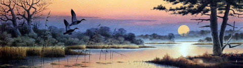 Jerry Raedeke Print-Signed and Numbered:"Dusk Flight" - Jerry Raedeke