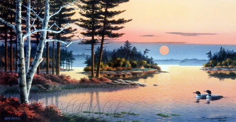 Jerry Raedeke Print-Signed and Numbered:"Evening Camp" - Jerry Raedeke