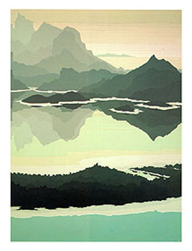 Jerry Schurr Limited Edition Serigraph on Paper: "Bora Bora" - Jerry Schurr