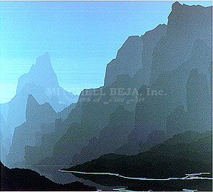 Jerry Schurr Limited Edition Serigraph on Paper:"Cook's Bay" - Jerry Schurr