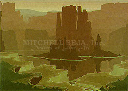 Jerry Schurr Limited Edition Serigraph on Paper:"Lodor Canyon" - Jerry ...