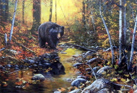 Jim Hansel Artist Proof:"Last Days of Autumn Bear Art Print" - Jim Hansel