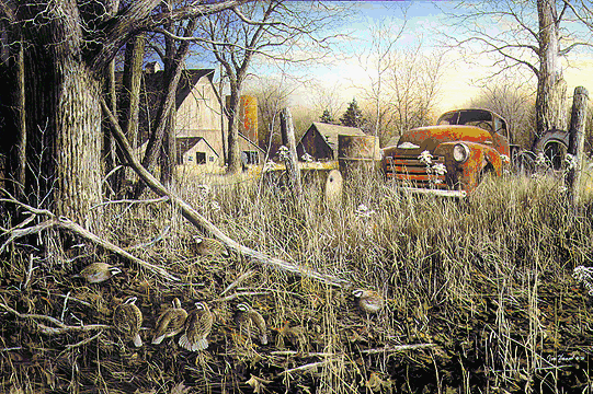 Jim Hansel Hand Signed and Numbered Limited Edition Canvas: "Back Forty ...