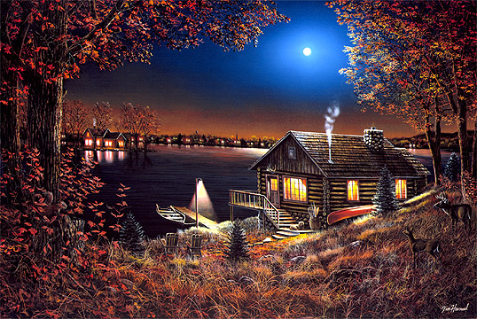 Jim Hansel Hand Signed and Numbered Limited Edition Canvas: "Evening ...
