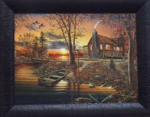 Jim Hansel Studio Canvas:"As Night Falls-Framed Print" - Jim Hansel