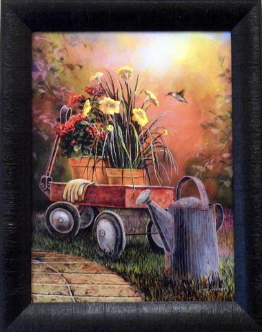 Jim Hansel Studio Canvas:"Summer Blooms Flower Hummingbird Studio ...