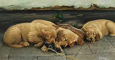 Jim Killen Edition Print:"Golden Dreams - Retrievers" - Jim Killen