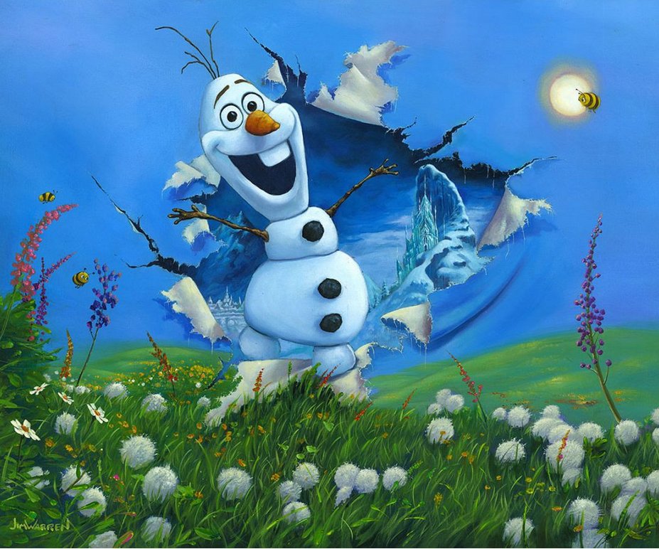 Jim Warren Signed and Numbered Giclée on Canvas: "Bursting Into Spring ...