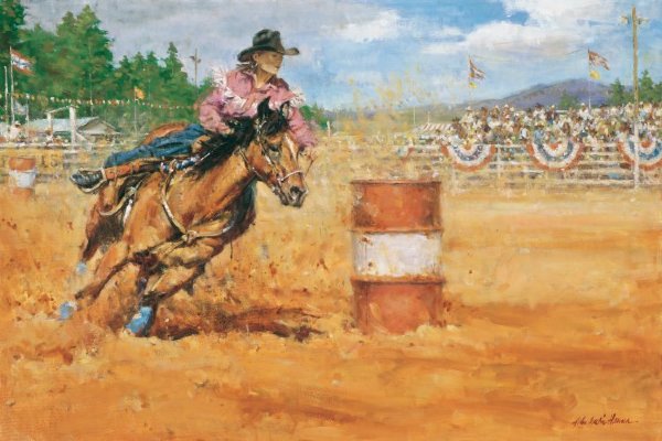 John Austin Hanna Fine Art Canvas Giclee Open Edition: "With Fringe A ...