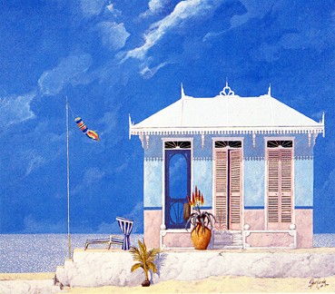 John Kiraly Limited Edition Serigraph on Paper: " The House that Aloe ...