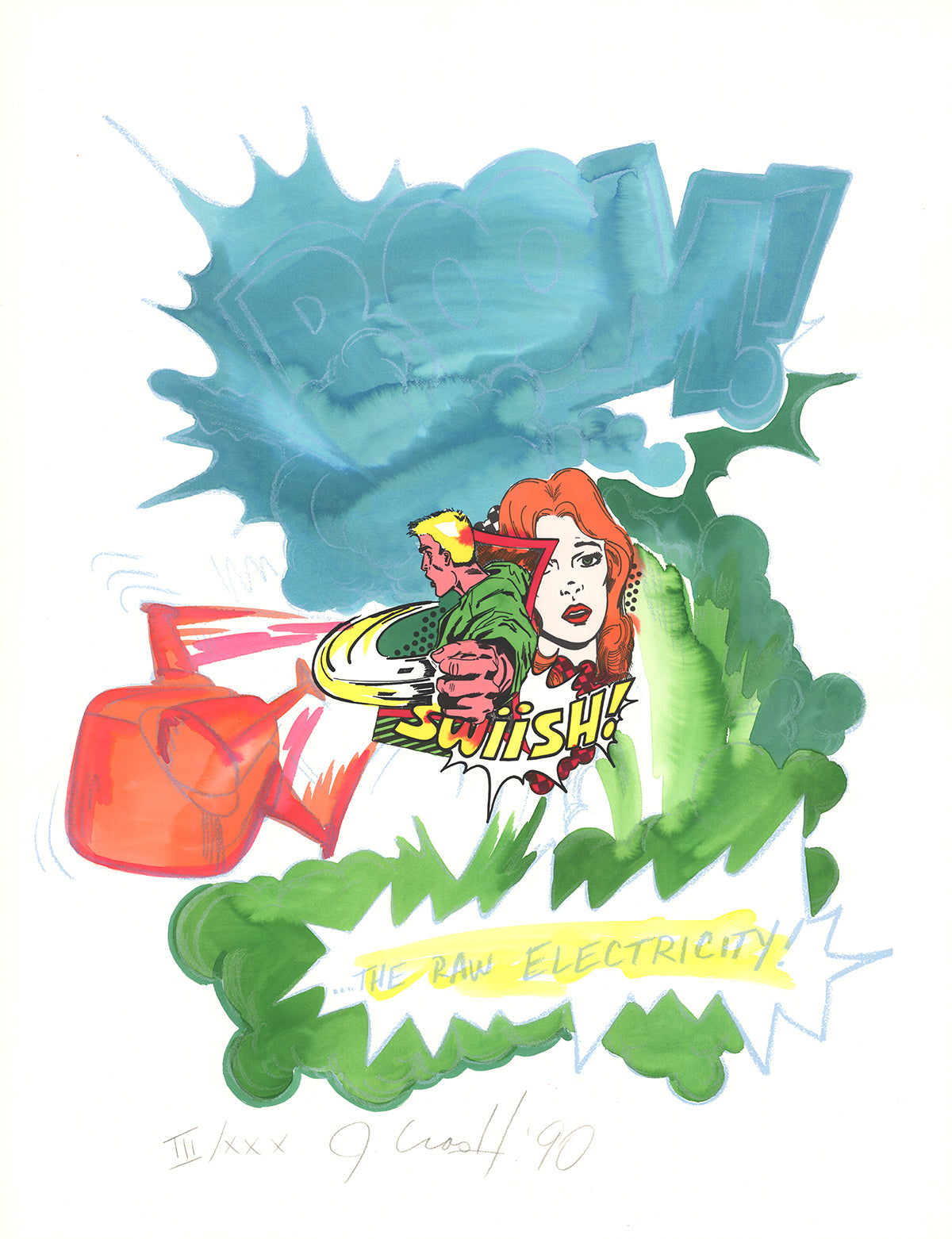 John Matos aka Crash Rare Vintage Artist Signed Serigraph: "The Raw ...