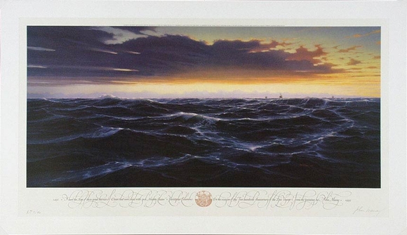 John Mecray Hand Signed and Numbered Limited Edition Print:"1492 ...