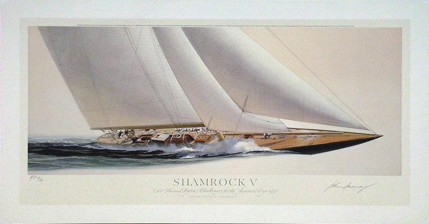 JOHN MECRAY Secondary Market Art: "SHAMROCK V 1988" - MECRAY, JOHN