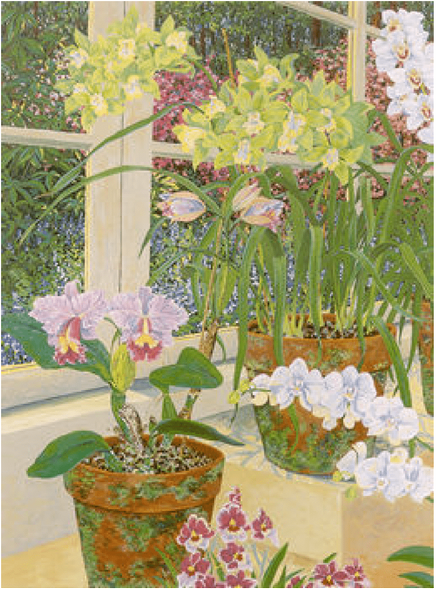 John Powell Artist Signed Limited Edition Serigraph on paper:"Orchids ...