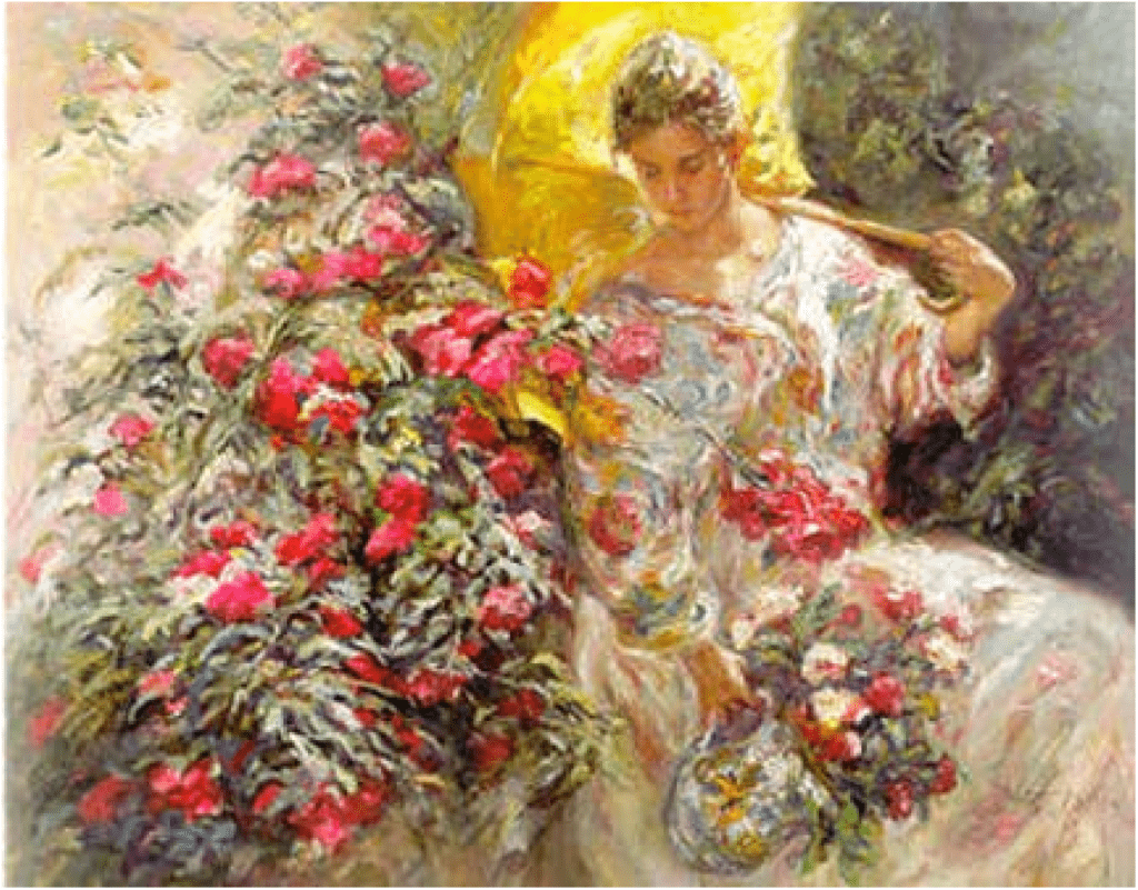 Jose Royo Artist Signed Limited Edition Serigraph on paper:"En Flor ...