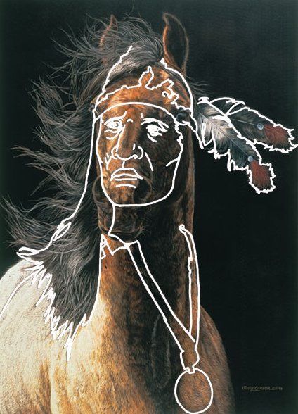 Judy Larson Artist Signed Limited Edition Print:"He Dog" - Judy Larson