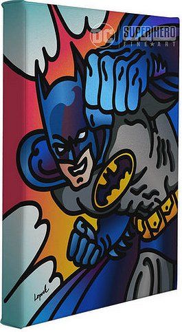 Lisa Lopuck 24x30 Gallery Wrapped Canvas:"Batman" - Lisa Lopuck
