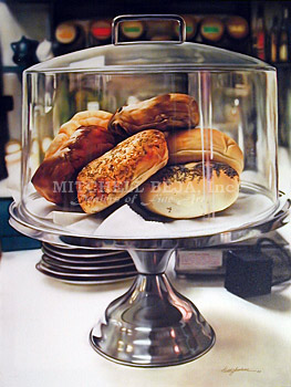 Keith Goodson Limited Edition Giclee on Canvas:"Bagel Daze" - Keith Goodson