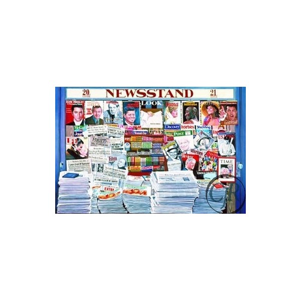 Ken Keeley Giclee on Canvas:"20th-21st Century Newstand" - Ken Keeley