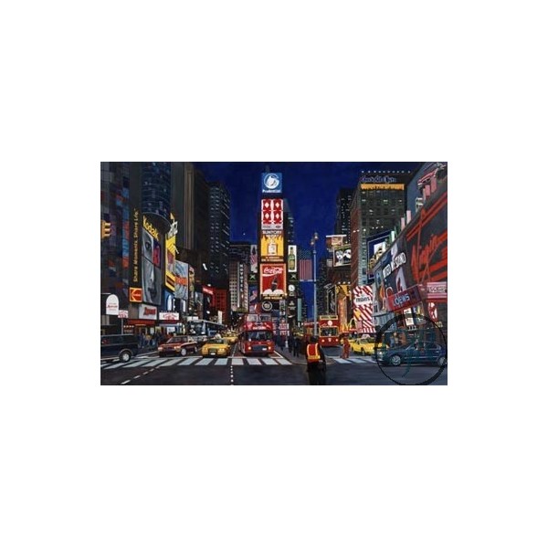 Ken Keeley Giclee on Canvas:"Times Square After 911" - Ken Keeley