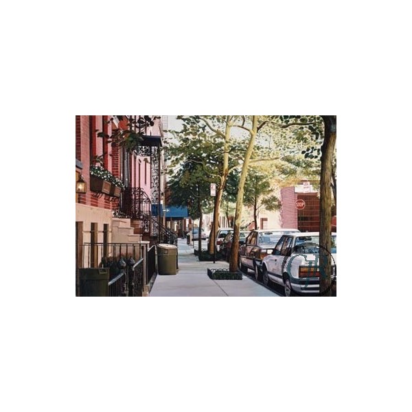 Ken Keeley Giclee on Canvas:"West Village" - Ken Keeley
