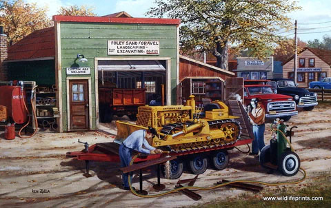 Ken Zylla Print-Signed and Numbered:"Dozer S/N Art Print" - Ken Zylla