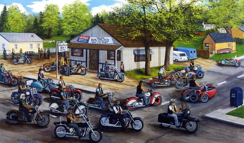 Ken Zylla Print-Signed and Numbered:"Hog Heaven" - Ken Zylla