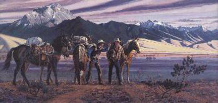 LARRY ZABEL 32X18 Secondary Market Art: "OUTFITTERS PROMISE" - ZABEL, LARRY