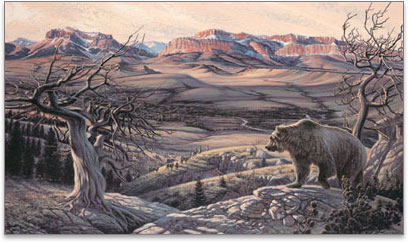 LARRY ZABEL 32X19 Secondary Market Art: "OLD MAN OF THE HILLS" - ZABEL ...