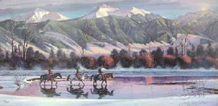 LARRY ZABEL Secondary Market Art: "MIST ALONG MADISON" - ZABEL, LARRY