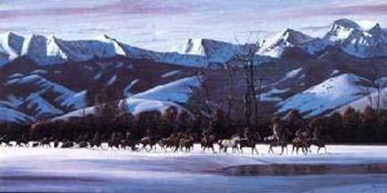 LARRY ZABEL Secondary Market Art: "TRAILS TOBACCO ROOT" - ZABEL, LARRY