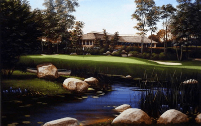 Leo Stans Print-Signed:""The Pines" #9 (Woods)" - Leo Stans