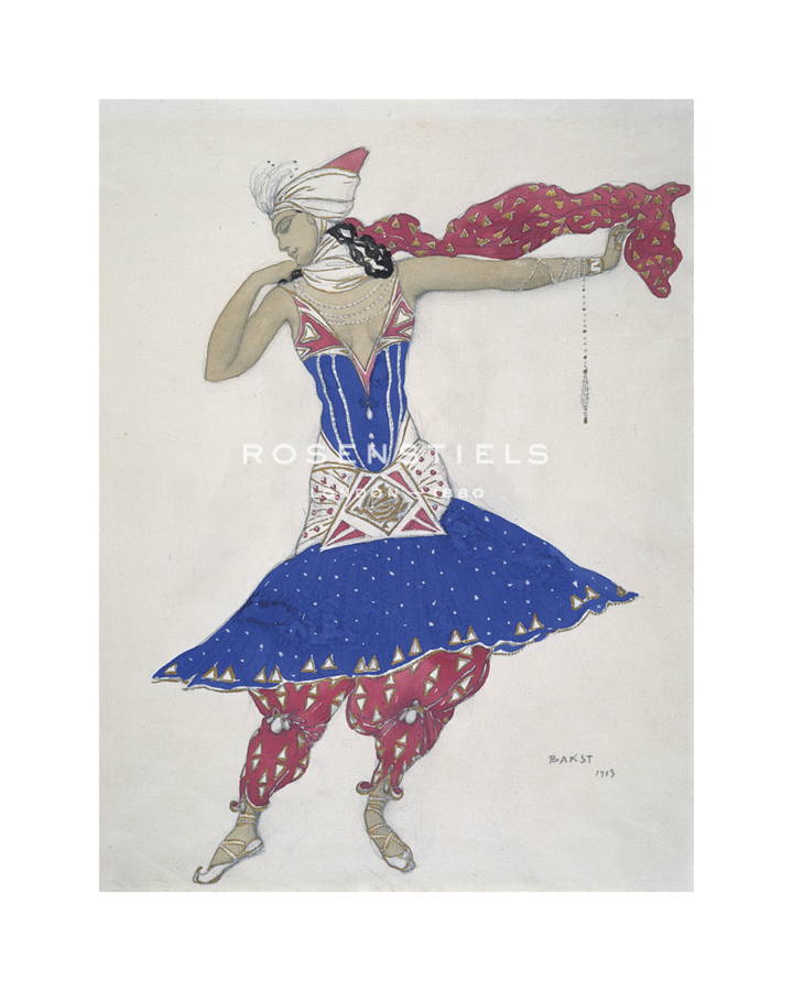 Leon Bakst Hand Numbered Limited Edition Print on Paper :"Anna Pavlova ...