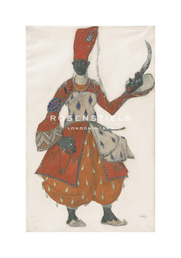 Leon Bakst Hand Numbered Limited Edition Print on Paper :"Eunuch in ...