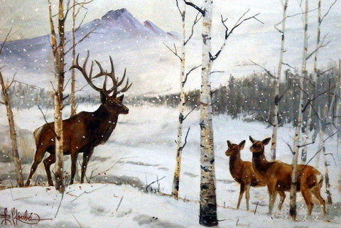 Les Kouba Artist Proof:"First Snow" - Les Kouba
