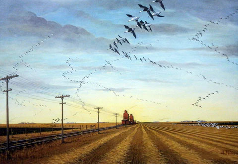 Les Kouba Artist Proof:"Headin' For The Stubble" - Les Kouba