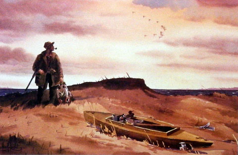 Les Kouba Print-Signed and Numbered:"End of a Perfect Day" - Les Kouba